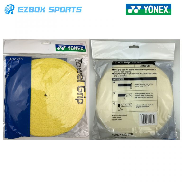 Yonex Towel Grip AC402-2EX Yellow 11.8m Badminton – EZBOX SPORTS