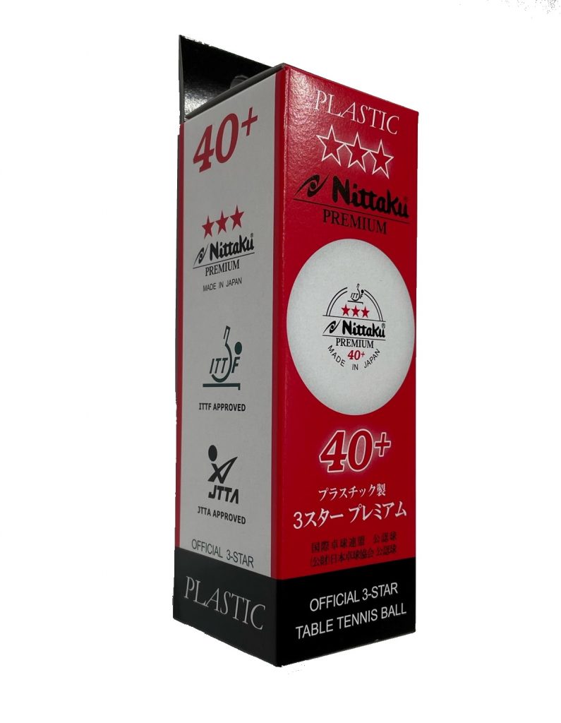 Nittaku 40+ 3pc Pack Premium White Table tennis ball Japan Made – EZBOX ...
